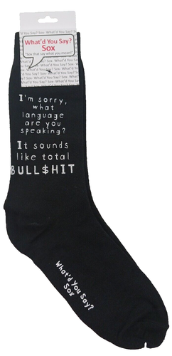 Foozys What'd You Say? Unisex Novelty Crew Socks I'm sorry, what ...