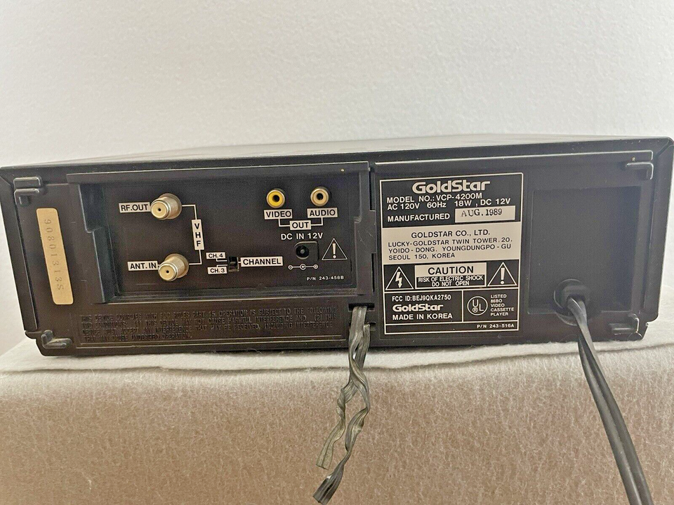 Goldstar VHS Video Cassette Player AC/DC Vintage (VCP 4200M) - PARTS OR ...