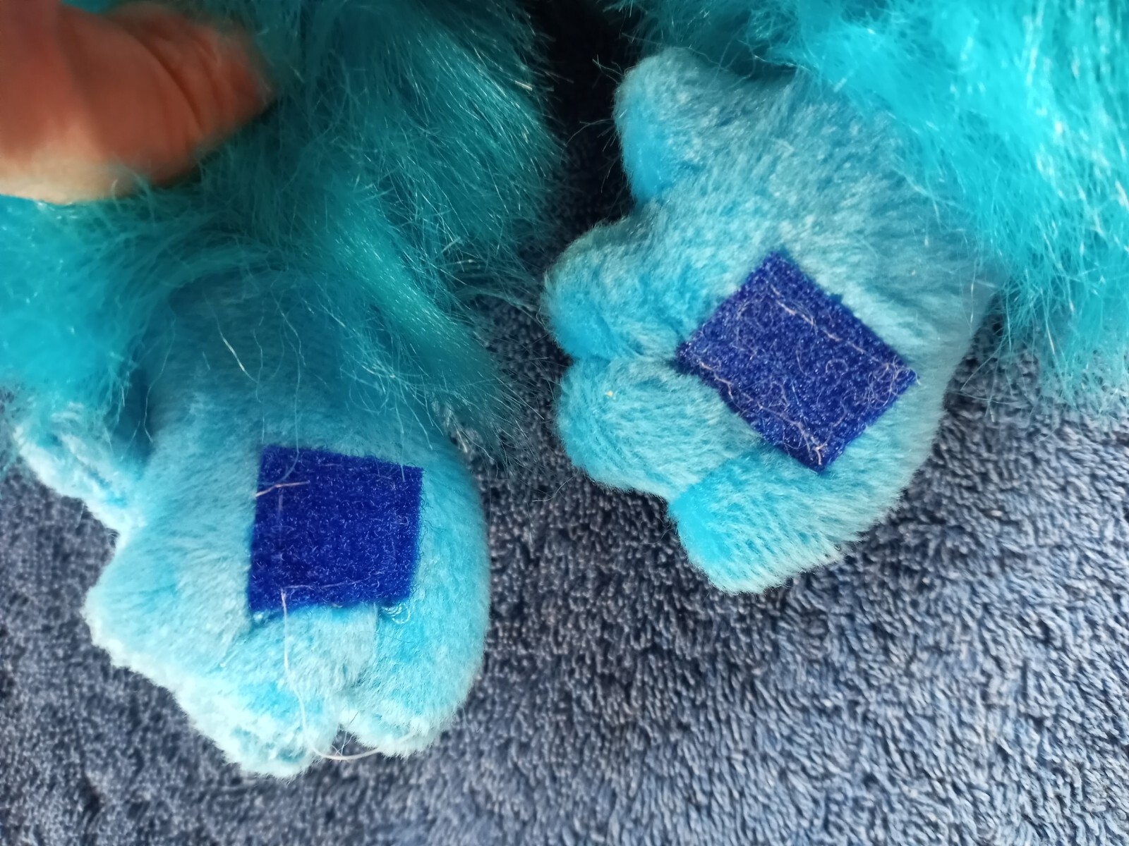 Vtg Plush 1990s Gorilla Ape Monkey Realistic 10" Fury Blue Hook & Eye ...