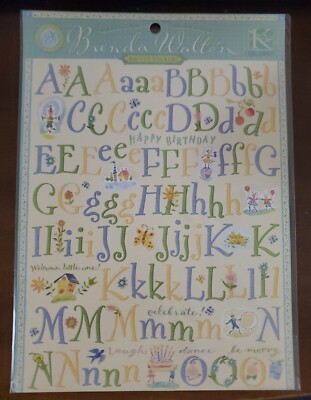 Brenda Walton K&Company CHLOE Die-Cut Alphabet Stickers, letters ...