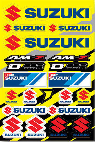 D'COR Visuals Suzuki Decal Sticker Sheet Motorcycle ATV UTV Off Road ...