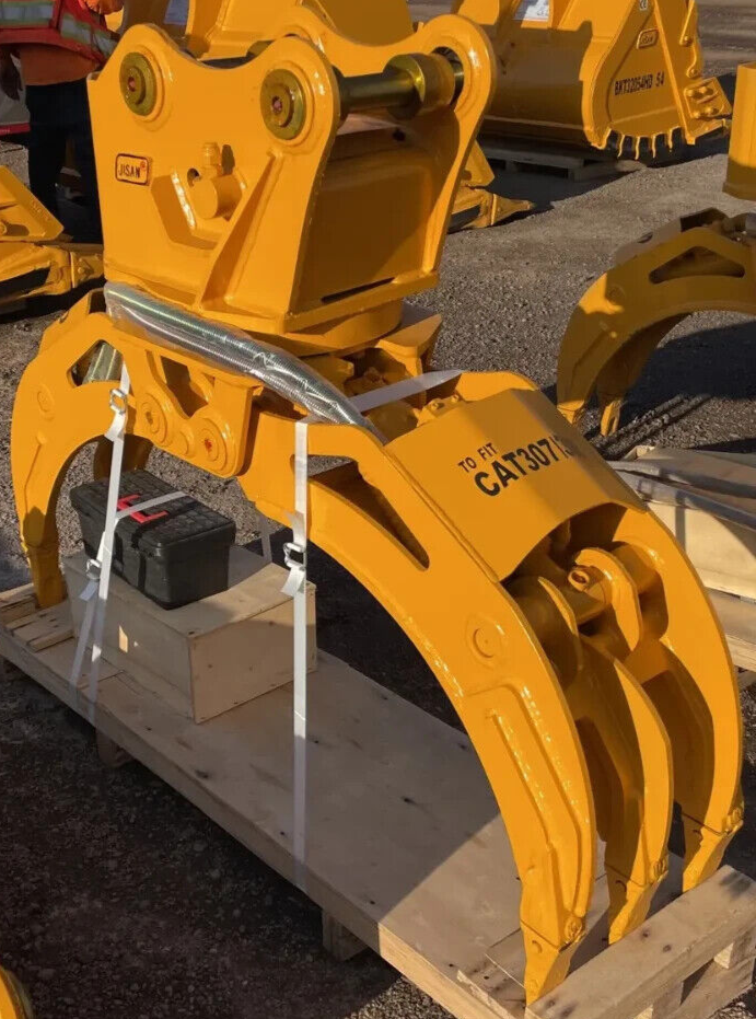 CAT Caterpillar 307 Excavator Swivel Head Rotating Log Grapple Bucket ...