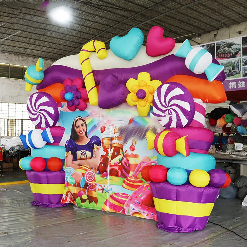 Inflatable Candy Arch Curtain Meters Archway Advertising Bow forEvent ...