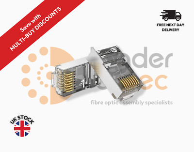 RJ45 Connector Plug Cat5e FTP Shielded 8p 8c 3u-50u Crimp Network Cable ...