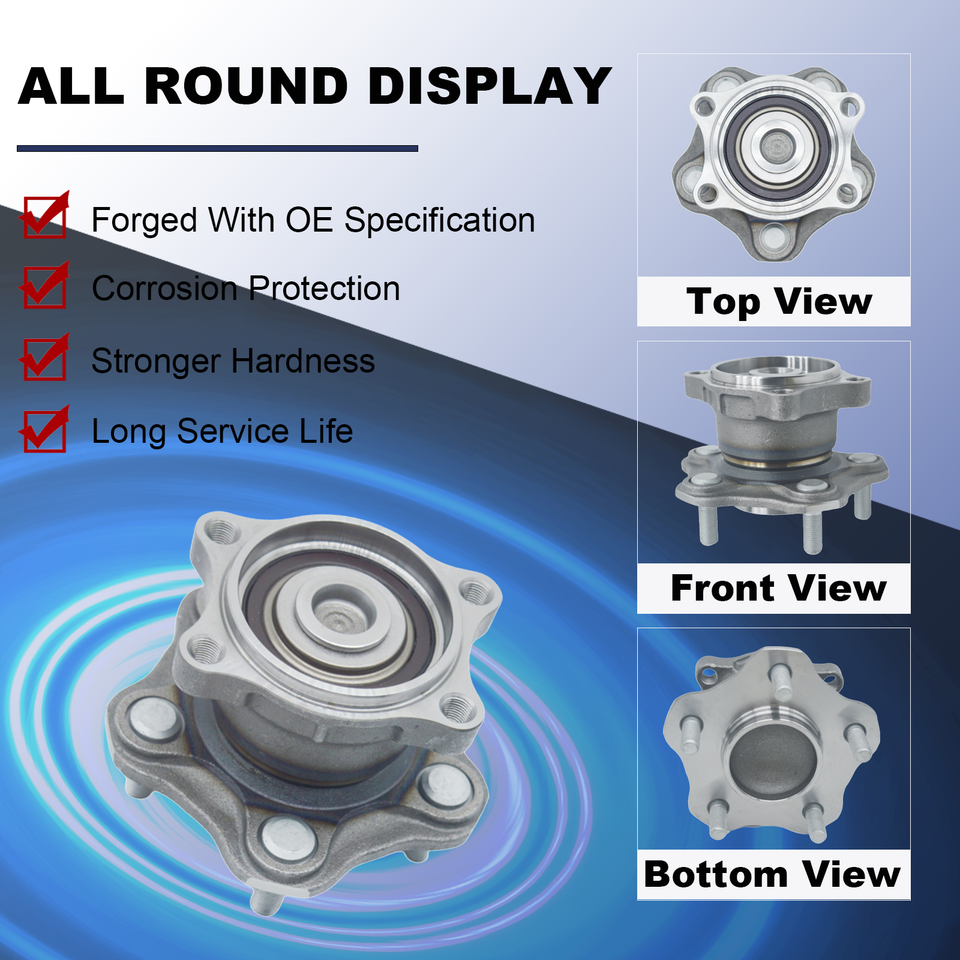 2PCS Rear Wheel Bearing & Assembly for 2002 2003 2004 2005 2006 Nissan ...