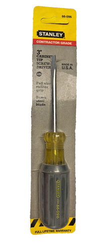 STANLEY 66-096 CONTRACTOR GRADE 3IN CABINET TIP SCREWDRIVER NEW OLD ...