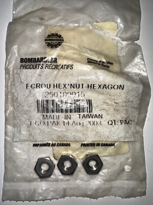 NEW Sea-Doo Bombardier Hex Nut (QT. 3) OEM P/N 250100015 | eBay