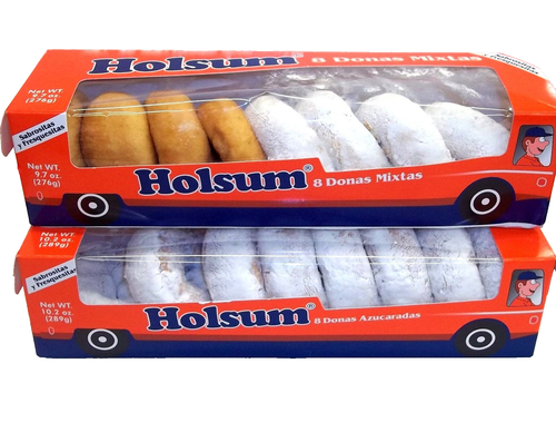 Donuts Holsum 2 Box Glazed Snacks Porto Rico Spanish Food Candy ...