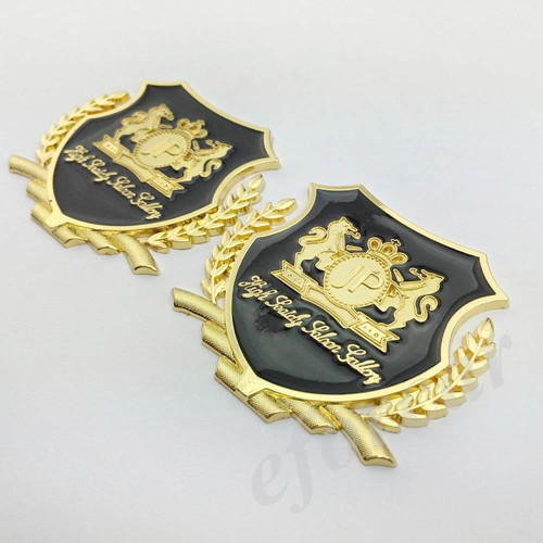 2Pcs Gold Metal Jp Junction Produce Vip Emblem Trunk Window Decal ...
