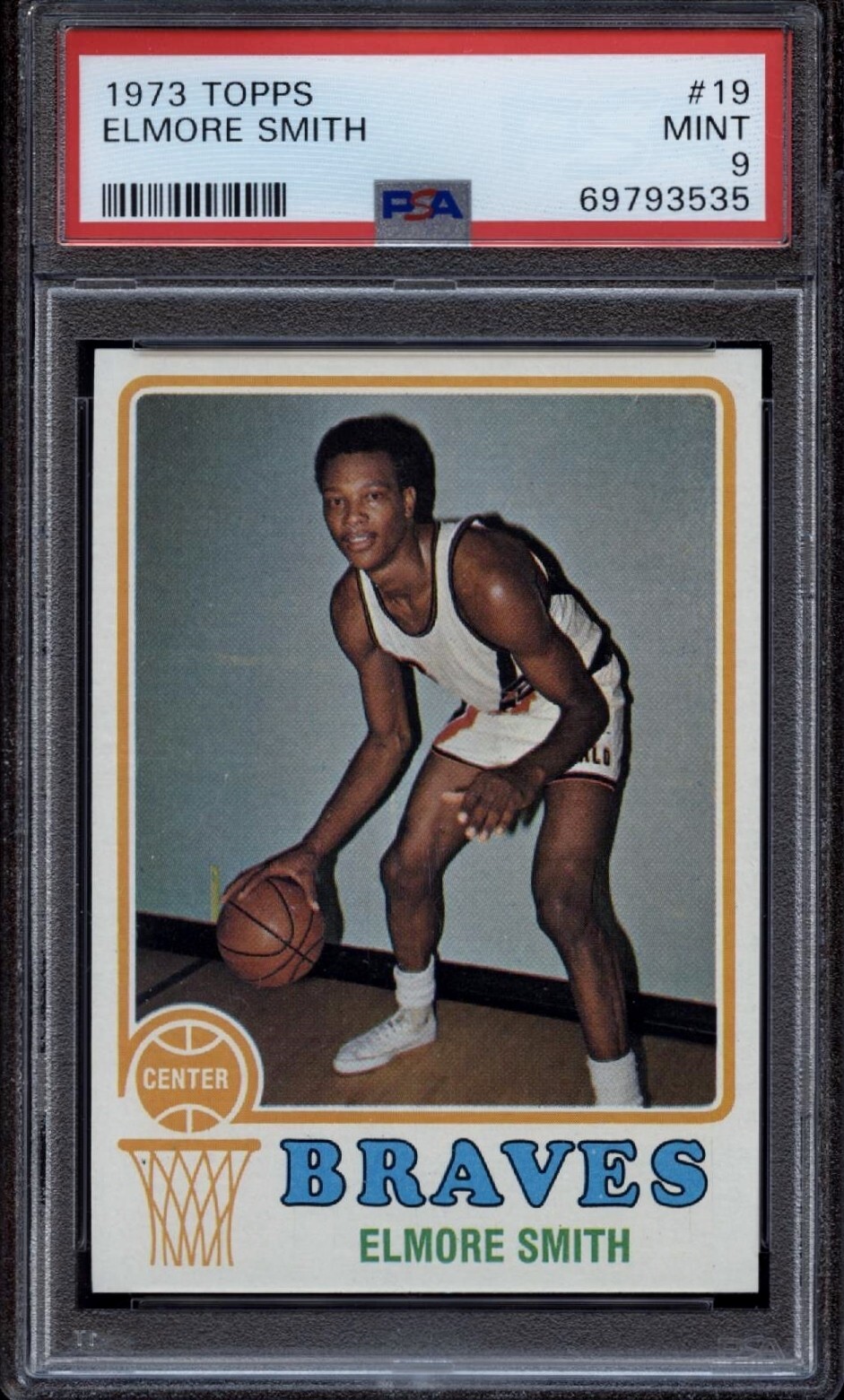 PSA 9 1973 TOPPS BASKETBALL #19 ELMORE SMITH **SHARP AND CENTERED ...