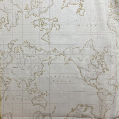 World Maps Fabrics Traditions Cotton Fabric - ONE YARD | eBay