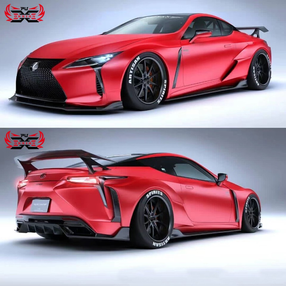 Carbon Fiber Body Kit For Lexus LC500 LC500h Front Lip Side Skirts Rear ...