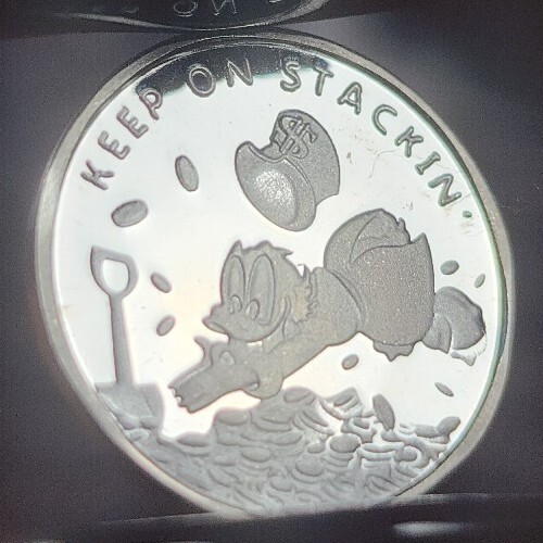 Disney Diving Scrooge McDuck (1g) Gram .999 Proof Silver Round Keep on ...