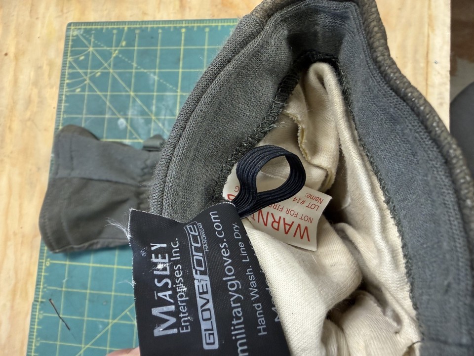 MASLEY MILITARY COLD WEATHER FLYERS GLOVES MEDIUM 70W CWF GORE-TEX ...