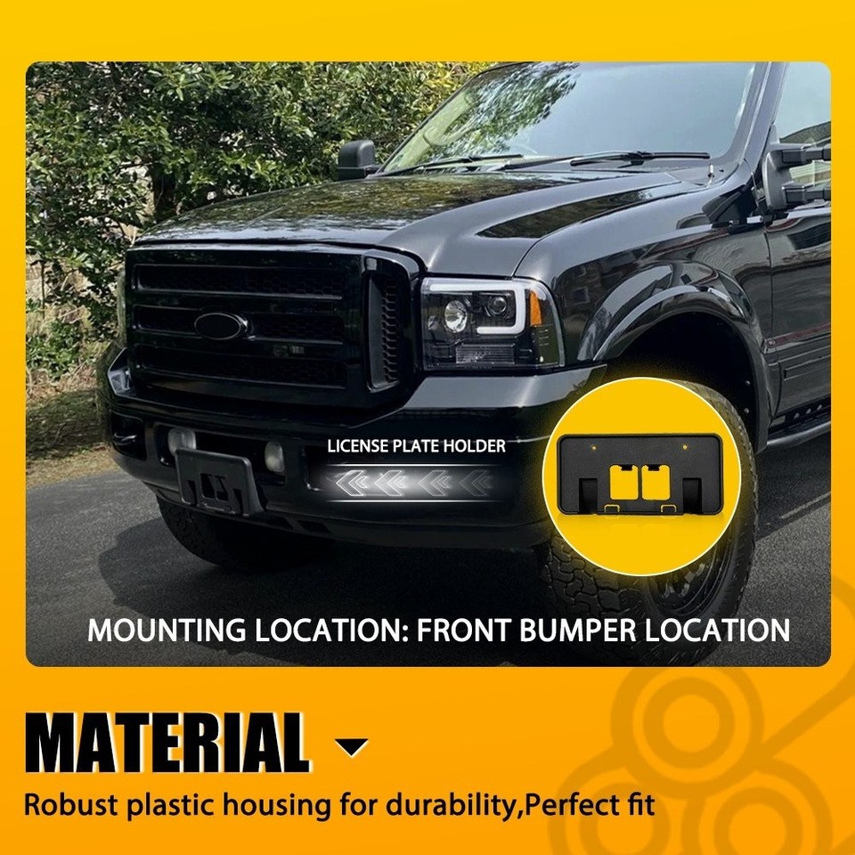 For Ford Super Duty Excursion 05-07 Front License Plate Tag Frame ...