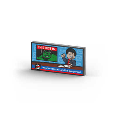 TV Newscast with News Anchor ️ Custom printed original LEGO® brick tile ...