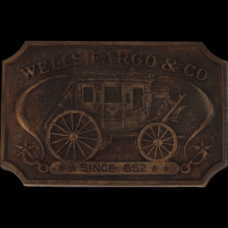 Brass Wells Fargo Stagecoach Bank Banker Transportation 70s Vintage ...