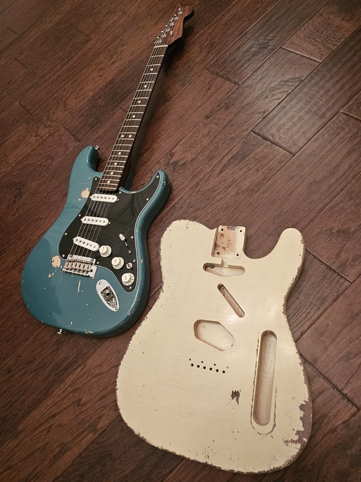 MJT Official Custom Vintage Aged Nitro Guitar Body Mark Jenny VTT ...