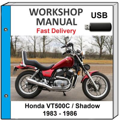 HONDA VT500C SHADOW 500 1983 1984 1985 1986 SERVICE REPAIR SHOP MANUAL USB | eBay