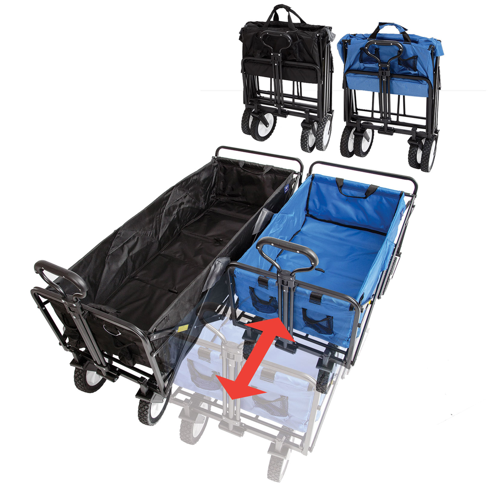 Mac Sports Extended Folding Wagon Cart 350 lb Weight Capacity Portable ...