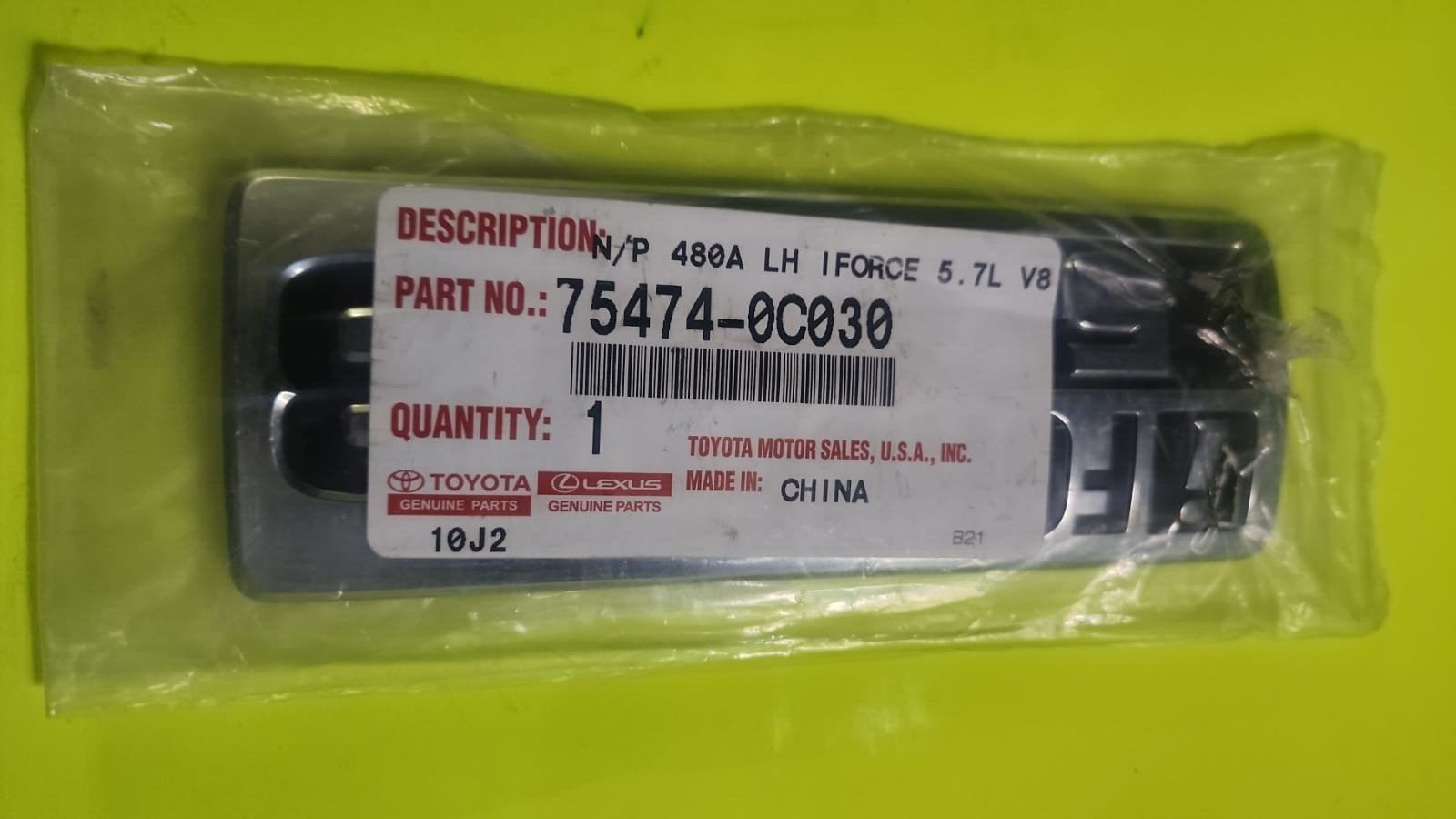 Toyota iForce V8 5.7l Vehicle Emblem OEM 75472 0c050 for sale online | eBay