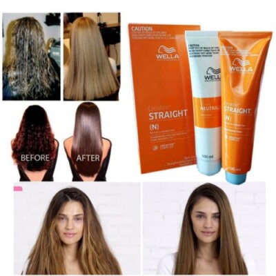 Wella Straight(N) Permanent Straight System Hair Straightening Cream ...
