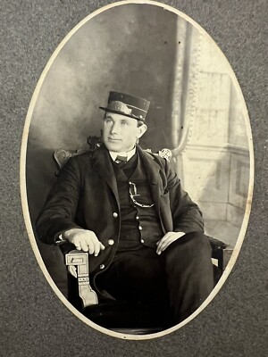 Antique Cabinet Card Photo Occupational Train Trolley Conductor In ...