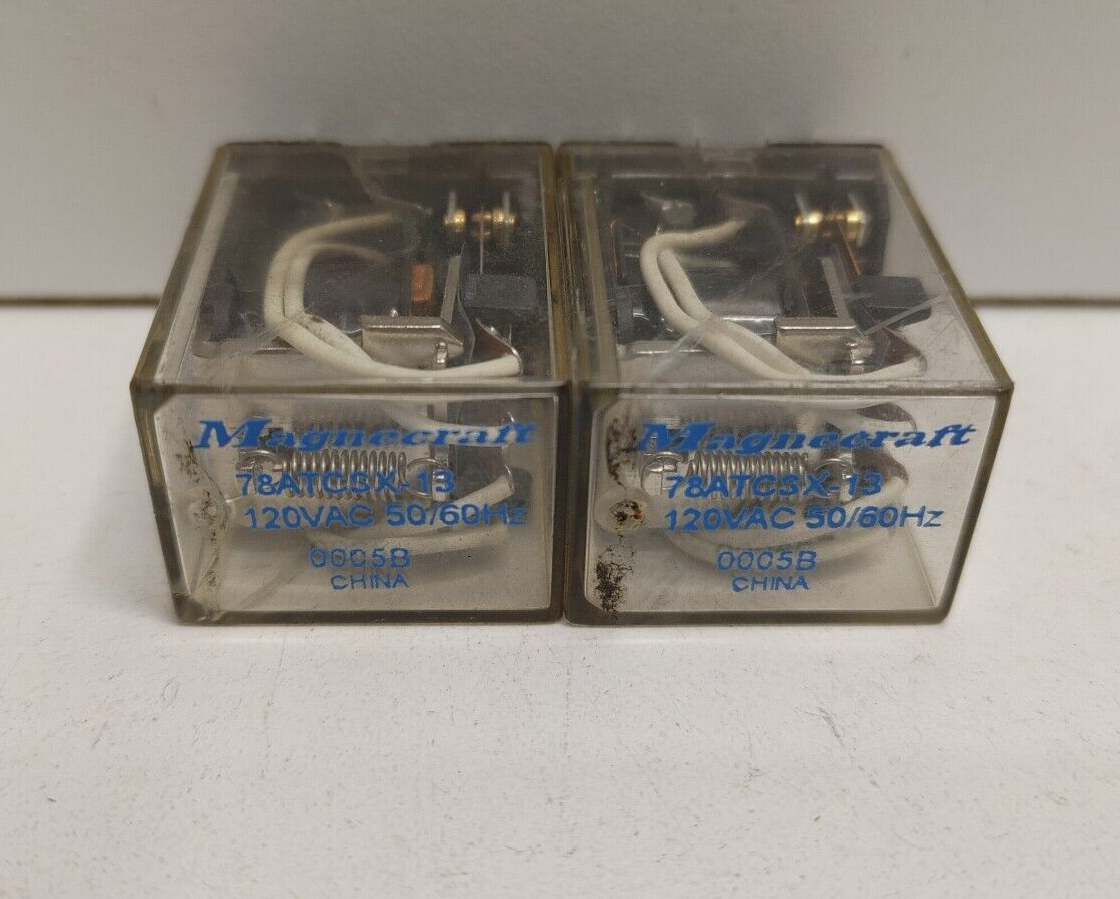 LOT OF 2 GUARANTEED! MAGNECRAFT 4PDT 120V RELAYS 78ATCSX-13 | eBay