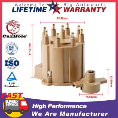 Tan HEI / Male Distributor Cap & Rotor Kit Fits Chevrolet C1500 C2500 ...