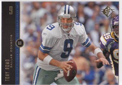 Tony Romo #9 SP ROOKIE Football Upper Deck Card NFL DALLAS COWBOYS QB ...
