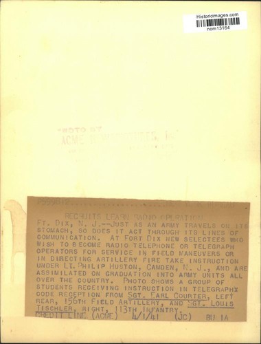1941 Press Photo Philip Huston Teaches Operators at Fort Dix, New ...