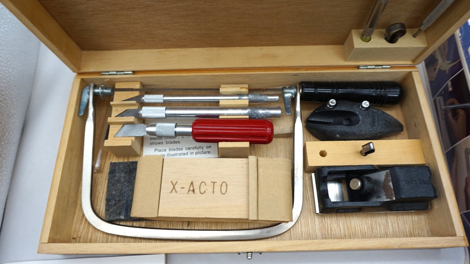 Vintage X-ACTO Deluxe Craft Tool Set w/ Original Wood Box 5087 free ...