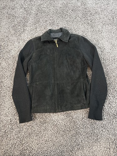 Vintage Fabio Leather Jacket Womens Small Suede Black Full Zip Goth ...