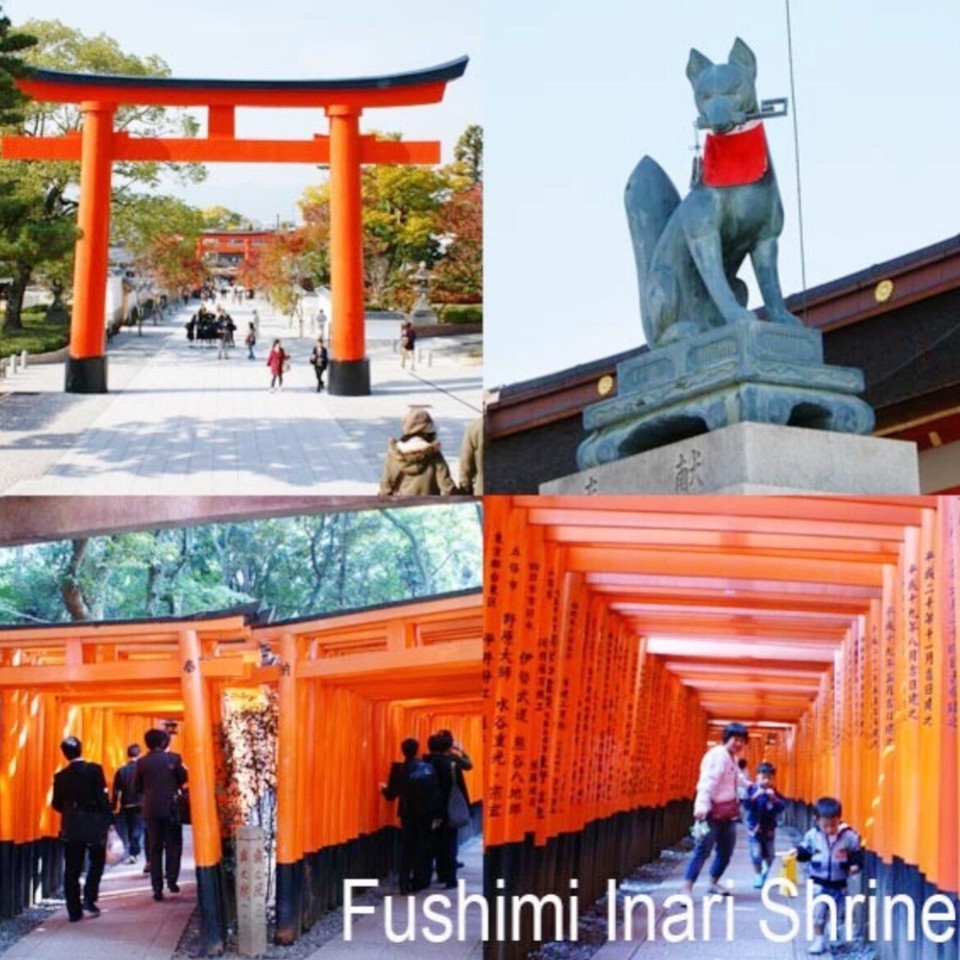 Japanese Fox KITSUNE Keychain Torii Gate Fushimi Inari Shrine Shinto ...