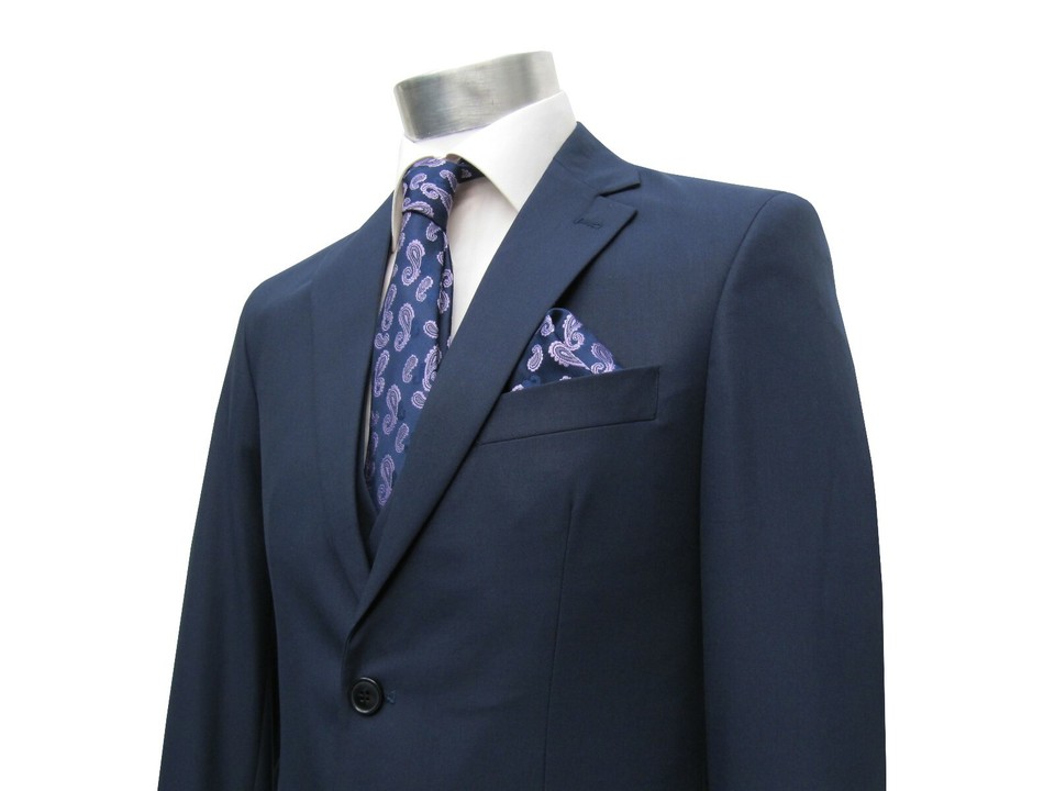 Herren Anzug 3 teilig Muga Gr.48 navy Blau | eBay.de