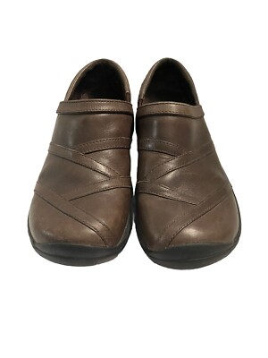 Merrell Women’s Encore Eclipse Clog Size 8 Soft Brown Leather Slip On ...