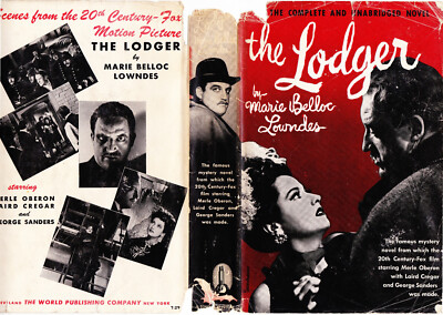 THE LODGER RARE 1944 Orig HB/DJ VG PHOTO Covers Movie Tie-In George ...