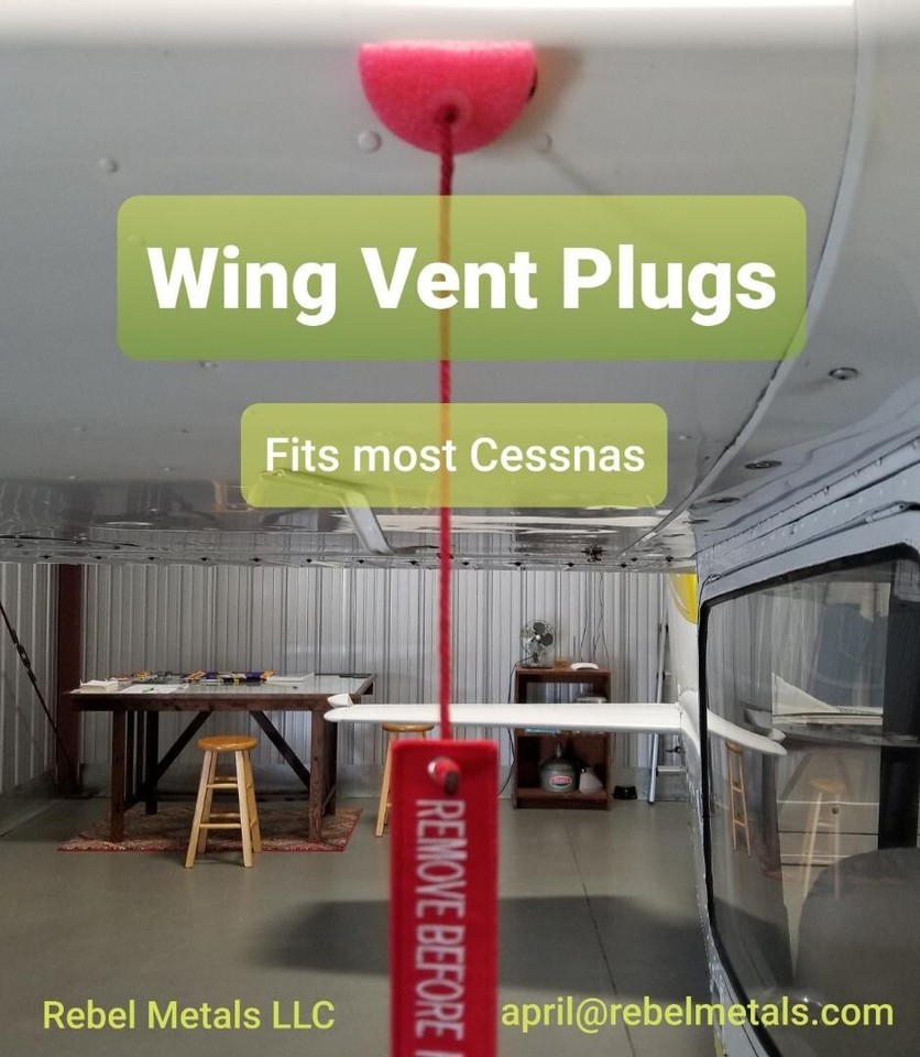 REMOVE BEFORE FLIGHT Airplane Wing Vent Plugs for Cessna, Keep bugs out ...