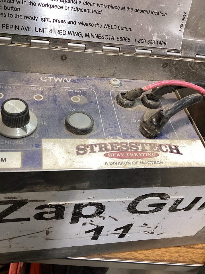 Machtech ZapGun GTW/V Thermocouple Welding Unit Stresstech Heat Treating 1850992 | eBay