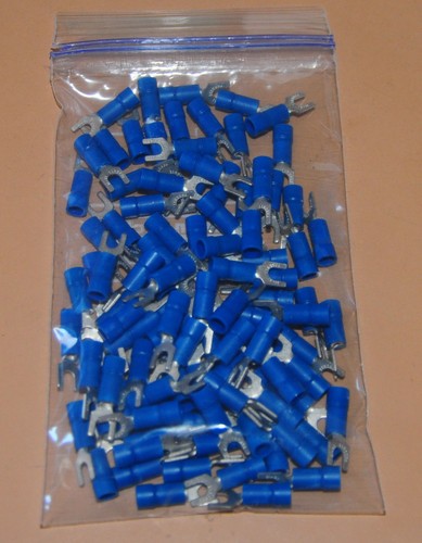 Panduit Spade Terminals - Blue 18-14Ga PV14-6F-M #6 Stud 100pcs. | eBay