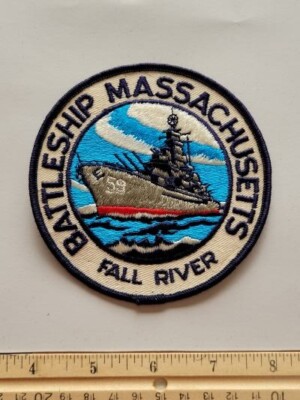 US NAVY BB 59 - "BATTLESHIP MASSACHUSETTS - FALL RIVER" - EMBROIDERED ...