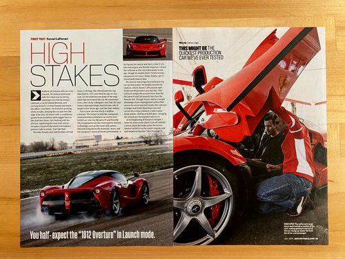 2015 Original Print 5 Page Article Ad Ferrari LeFerrari Test Drive ...