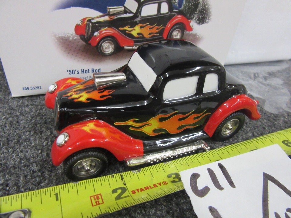 Department 56 Snow Village Classic Cars 1950's Hot Rod Ceramic Car with ...