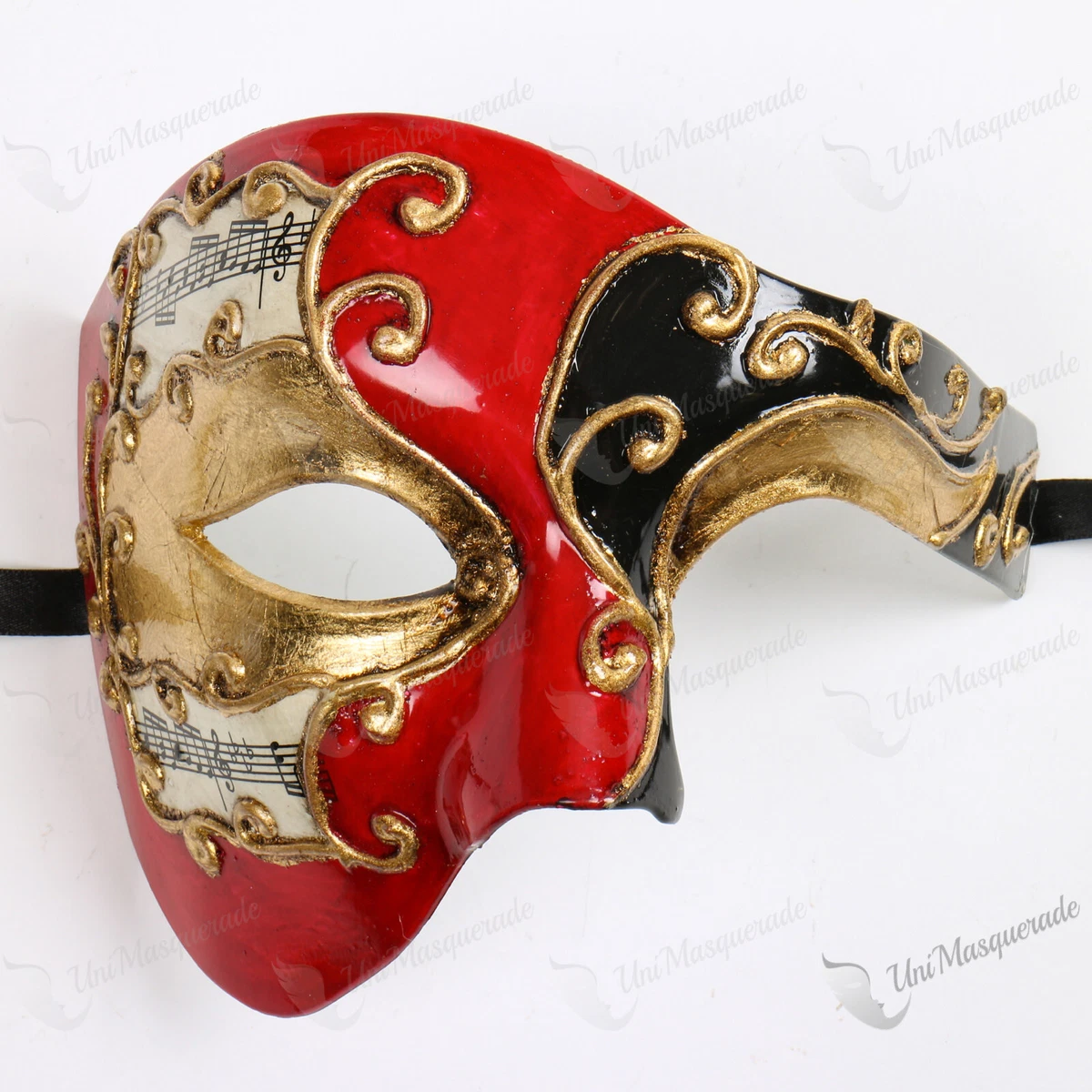 Handmade Crystal Decorated Mask Phantom Of Opera Musical Masquerade ...