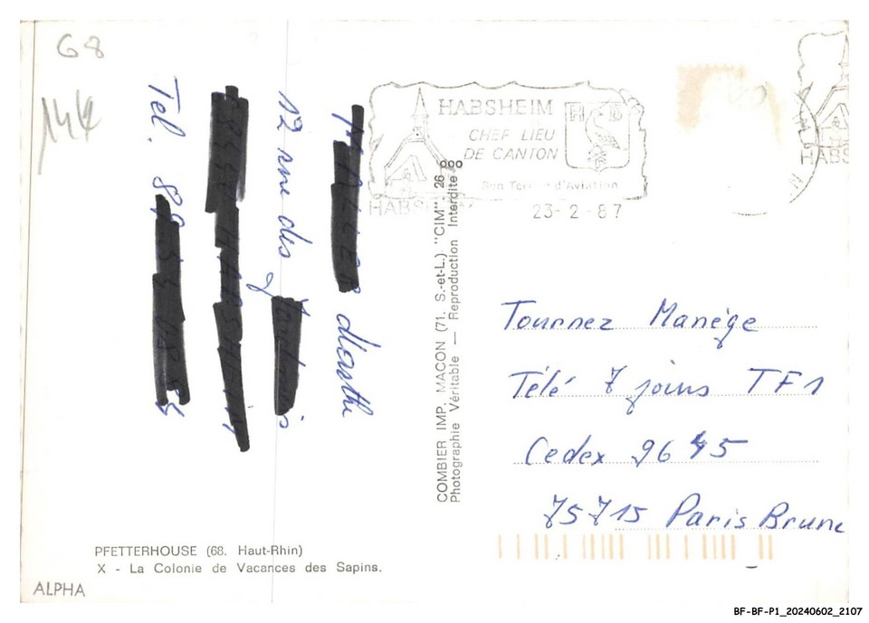 BF-BFP1-1054-68 - PFETTERHOUSE - The Summer Camp Of Pines AERIAL VIEW ...