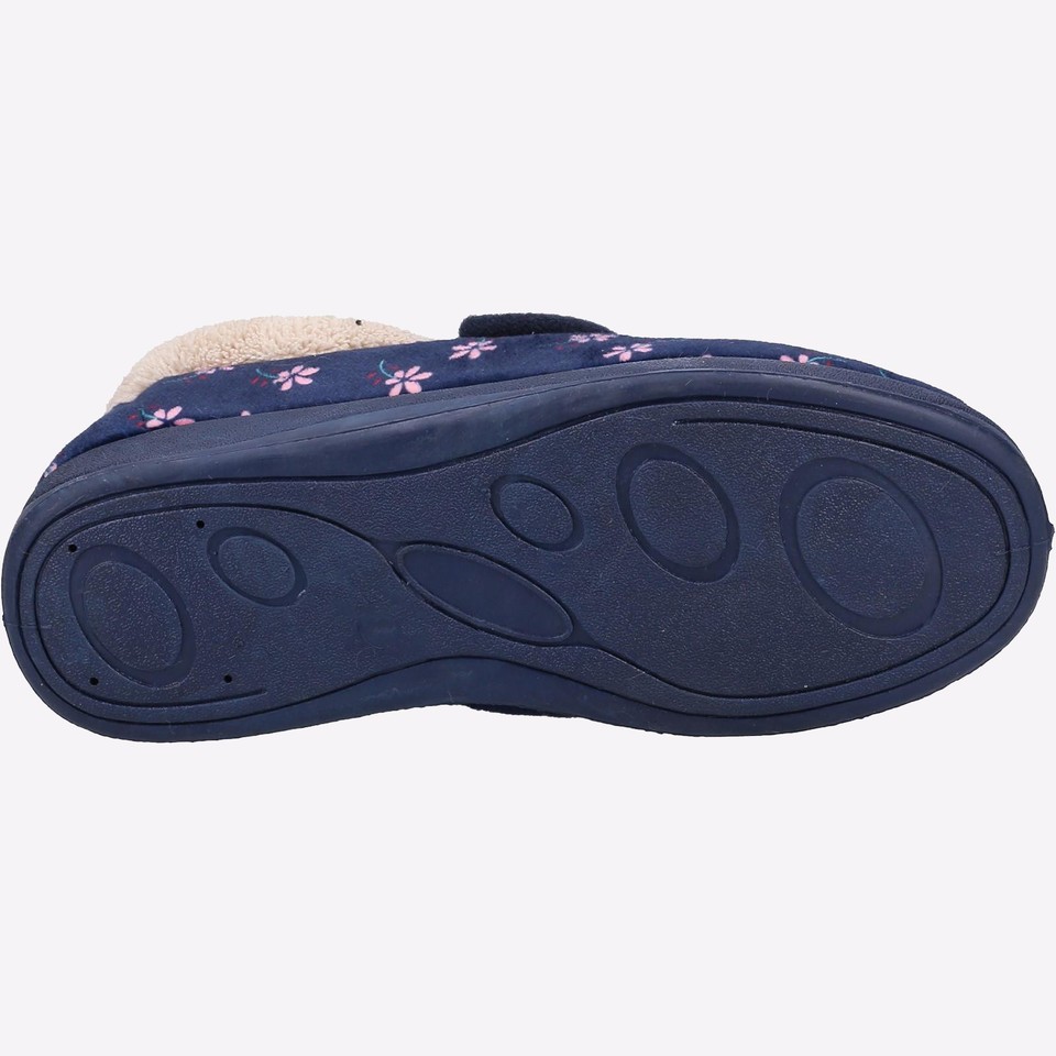Fleet & Foster Tunnis MEMORY FOAM Womens Cosy Comfort Slippers Navy | eBay