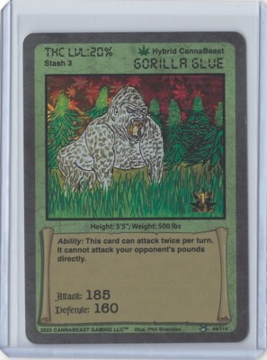 CannaBeast Gorilla Glue Holo Card 44/114 TCG CCG Holo, Pack Fresh! 1st ...
