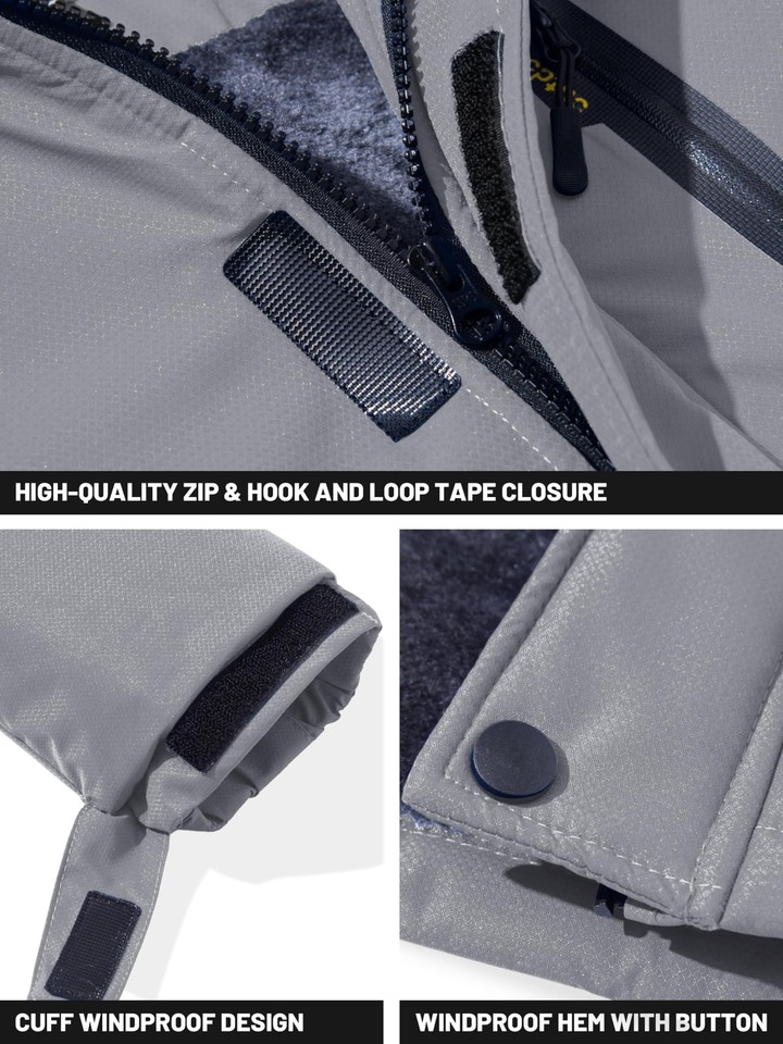 Men's Waterproof Ski Jacket Winter Warm Jackets Snow Thermal Fleece ...