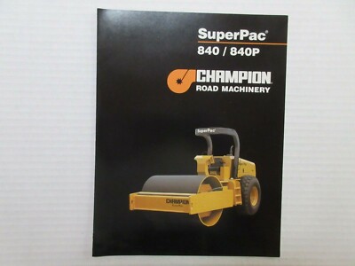 Champion SuperPac 840/840P Compaction Roller Color Literature | eBay