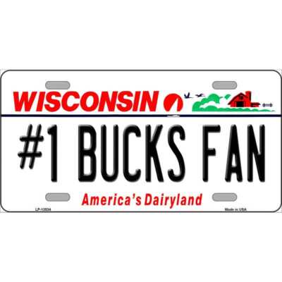 Number 1 Bucks Fan Novelty Metal License Plate Tag Tag LP-13534 | eBay